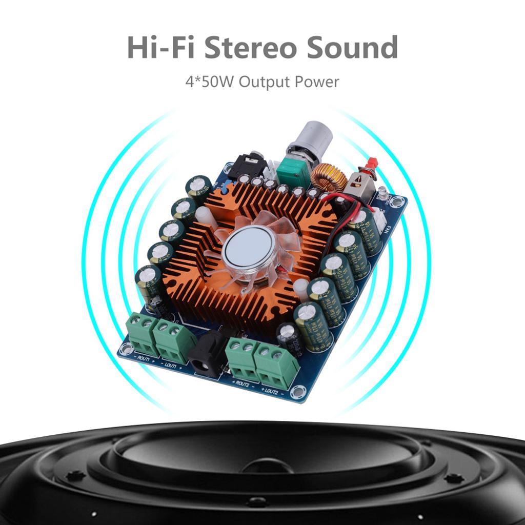 Cheap 4 Channels 4*50W Large Power HiFi Amplifier Board IC Smart ...