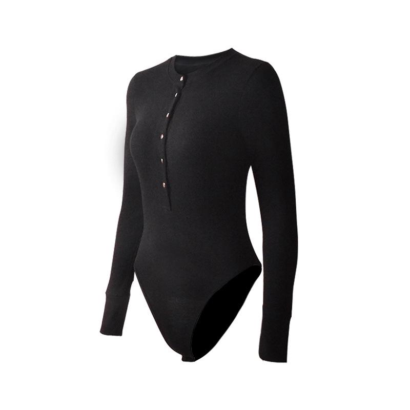 Cheap TBEEEESTT Spring Knit Long Sleeve Button Up Elegant Bodysuit for ...