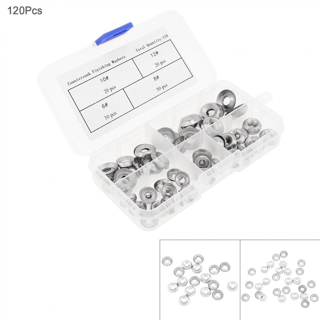 Buy 120pcs/set Stainless Steel Fish Eye Gasket with M6 M8 M10 M12 Bump ...