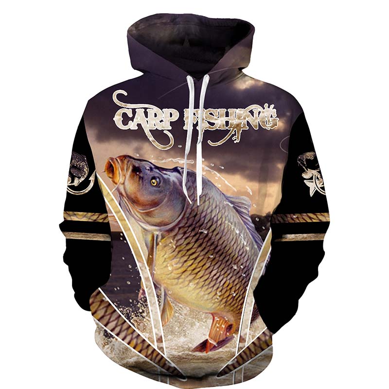 Buy Simple 3D Fish Print Personality Spring and Autumn Men's and Women ...