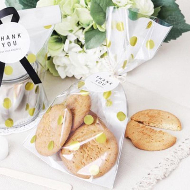 50Pc İyi Görünümlü Parti Şeker Gıda&88999999 Packag Golden Dots Çanta ...