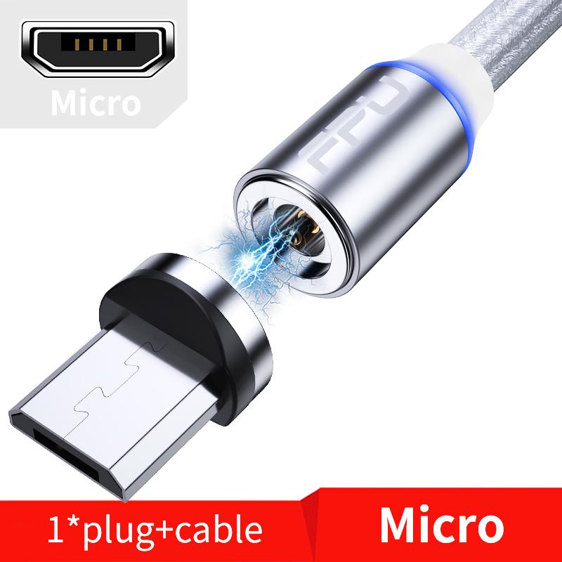 FPU 3m Magnetic Micro USB Cable For iPhone Samsung Android Mobile Phone ...