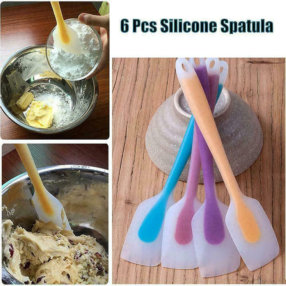 💰Kjøp Silicone Cake Cream Butter Spatula Mixing Batter Scraper Brush ...