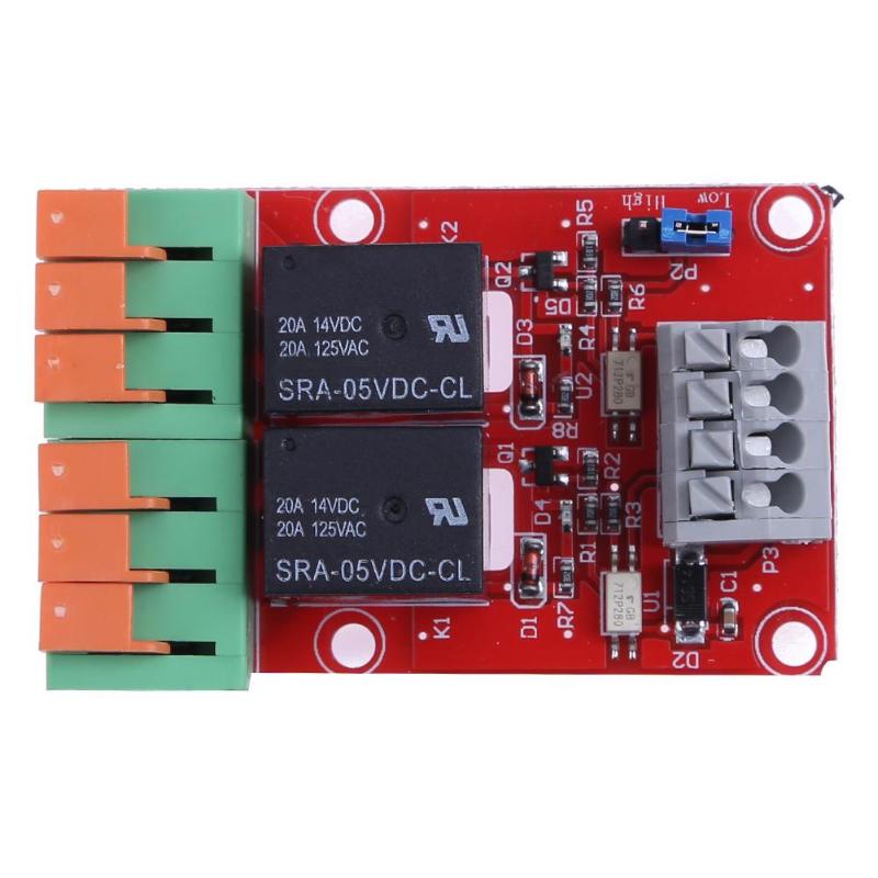 Buy 2 Channel 20A Relay Control Module for Arduino UNO MEGA2560 R3 ...