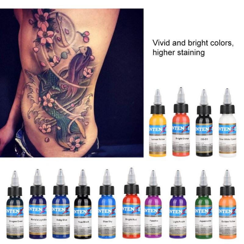 Buy 14 Colors 30ml Body Paint Semipermanent Eyebrow Permanent Makeup ...