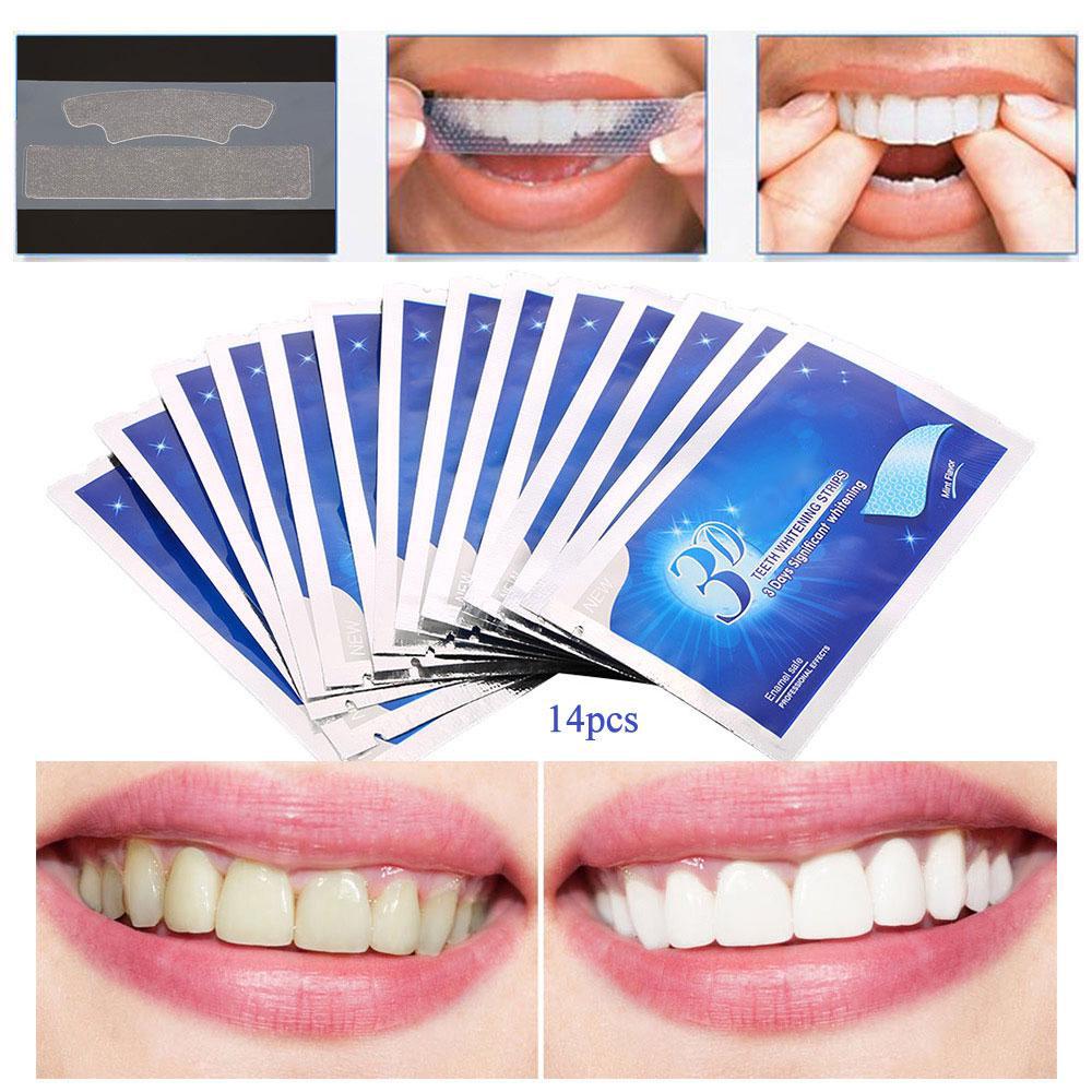 Buy 7 Bags Gel Teeth Whitening Strips Stain Removal Oral Hygiene Care ...