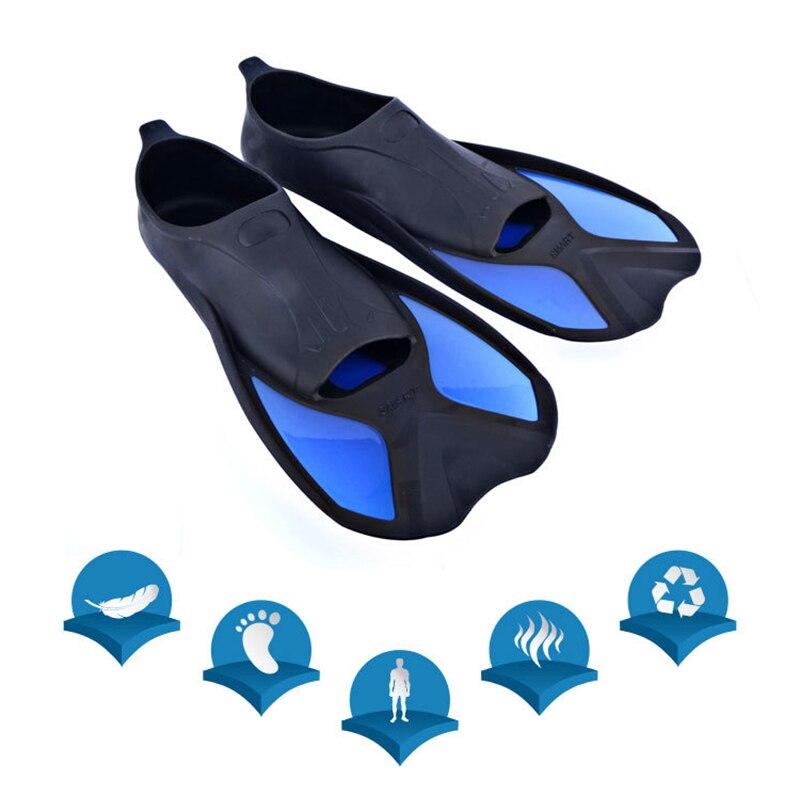 Cheap Flippers Fins Short Floating Training Swimming Fins Adults Kids ...