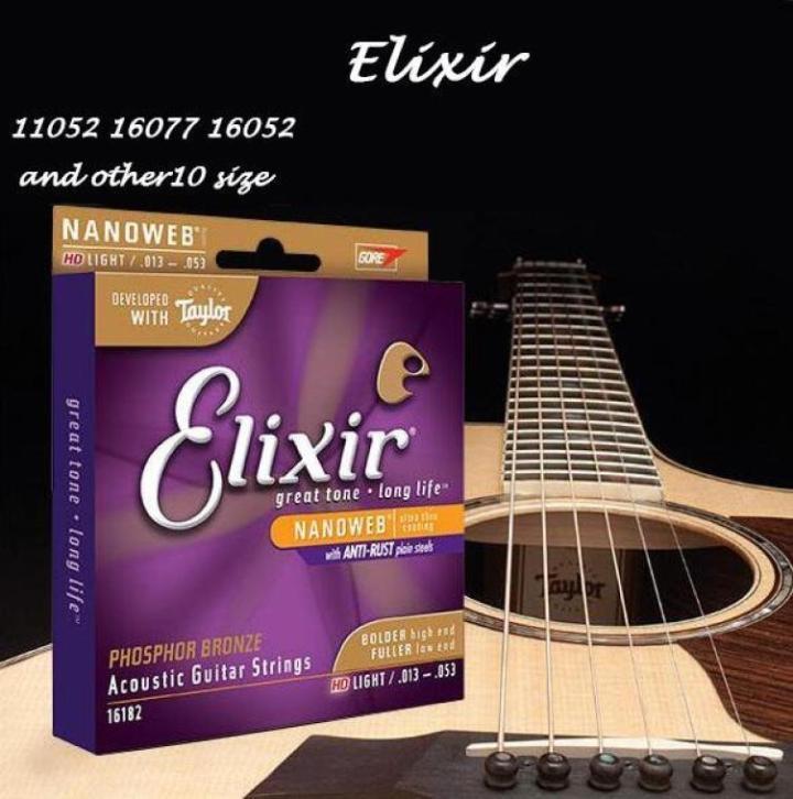 Buy Elixir 11052 16077 16052 Acoustic Nanoweb Light 80/20 Bronze Brass ...