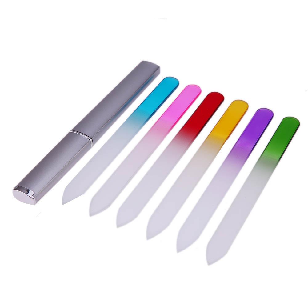 💰Koupit online: 6Pcs Glass Nail File Buffer With Barrelled Box Beauty ...