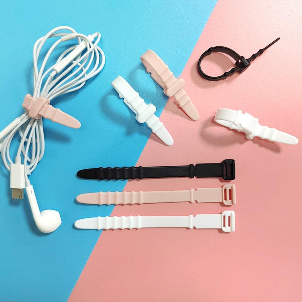 Buy Desk Reusable Office Home Elastic Clip Straps Wire Management Cable ...