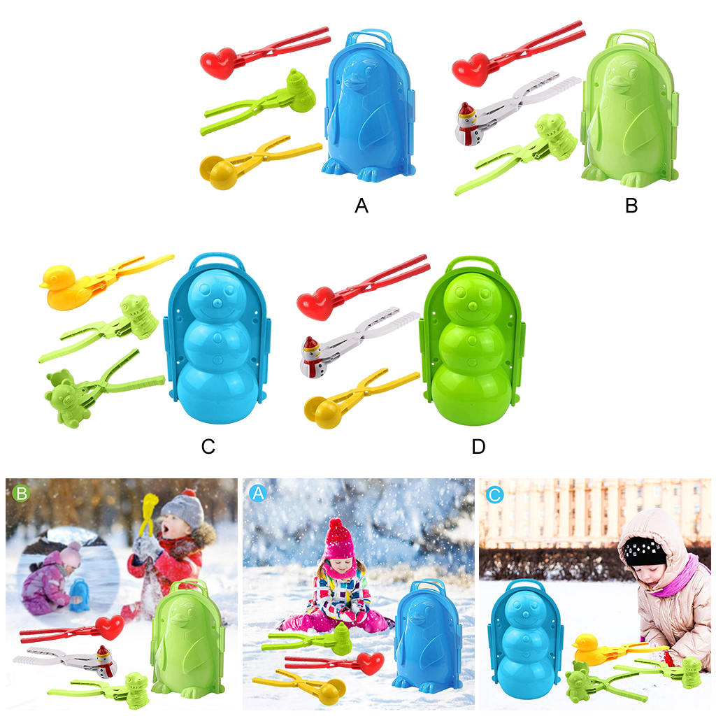Buy 4Pcs Snowball Maker Clip Outdoor Cartoon Toy for Children Snow Ball ...