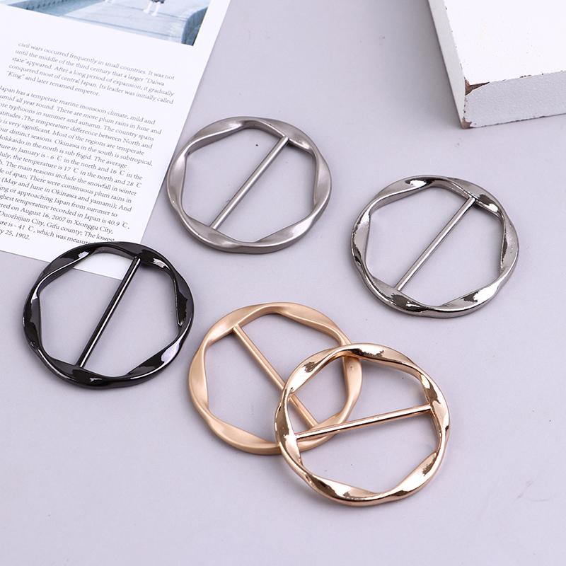 Buy Round Shape Elegant Tee Shirt Clips Scarf Buckles T Shirt Clip Ring ...