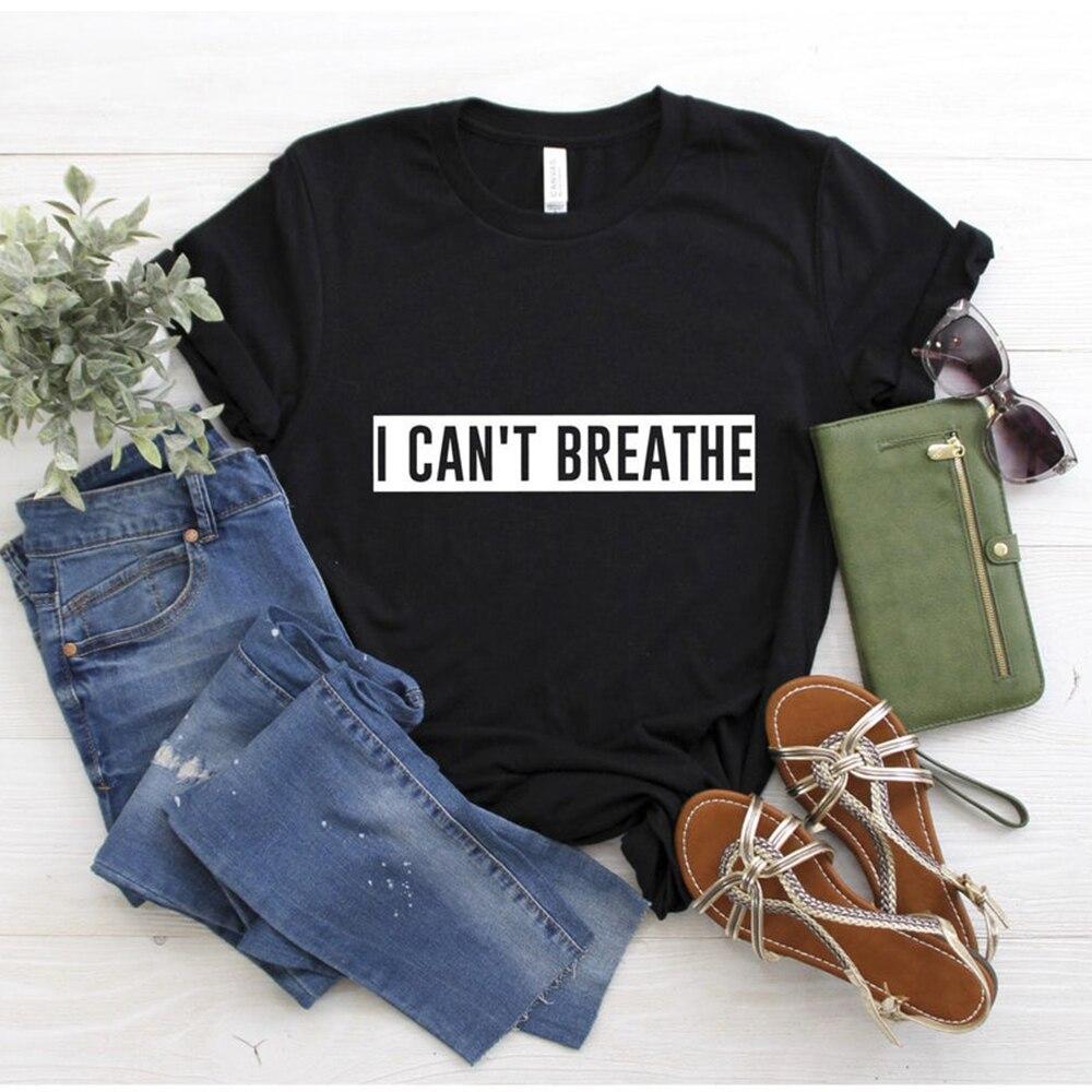 💰Kaufe I Can T Breathe Short Sleeve T Shirt Black Lives Matter Women ...