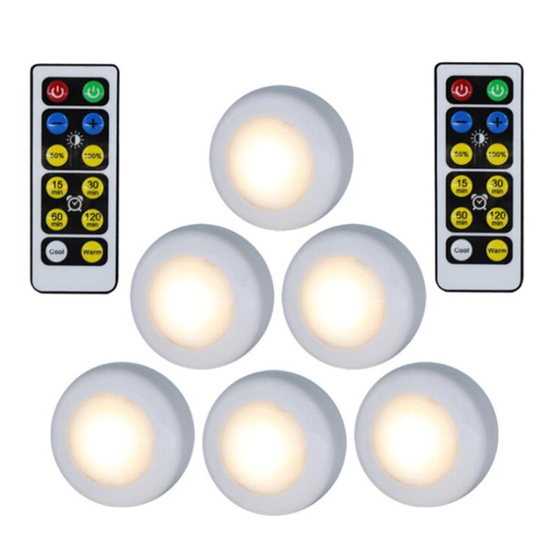 Satın alın 6Pcs LED 2 Colors Remote Control Cabinet Lamp Decoration ...