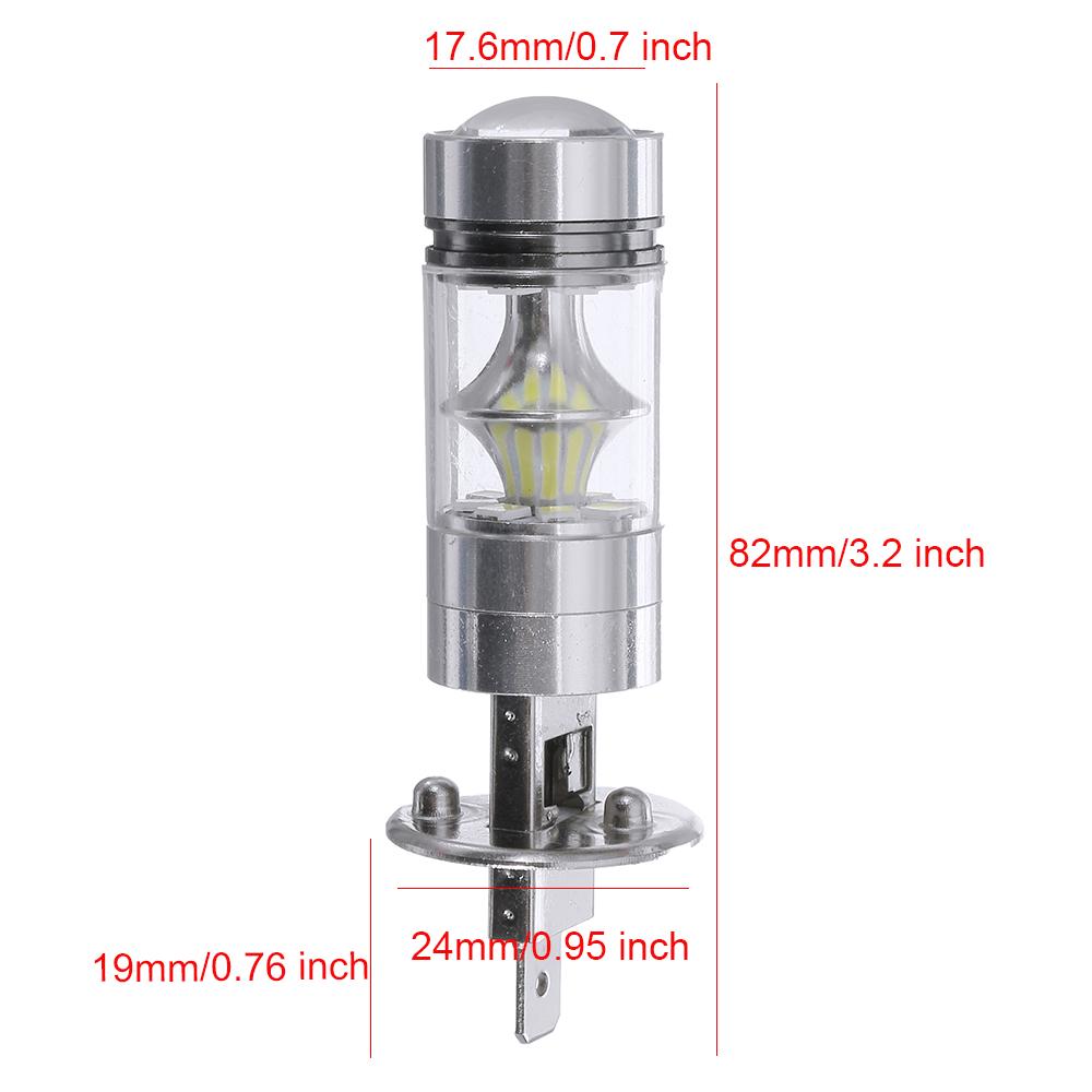 Super Bright H1 LED Fog Light 1100LM 100W LED Lights Coversion Kit ...
