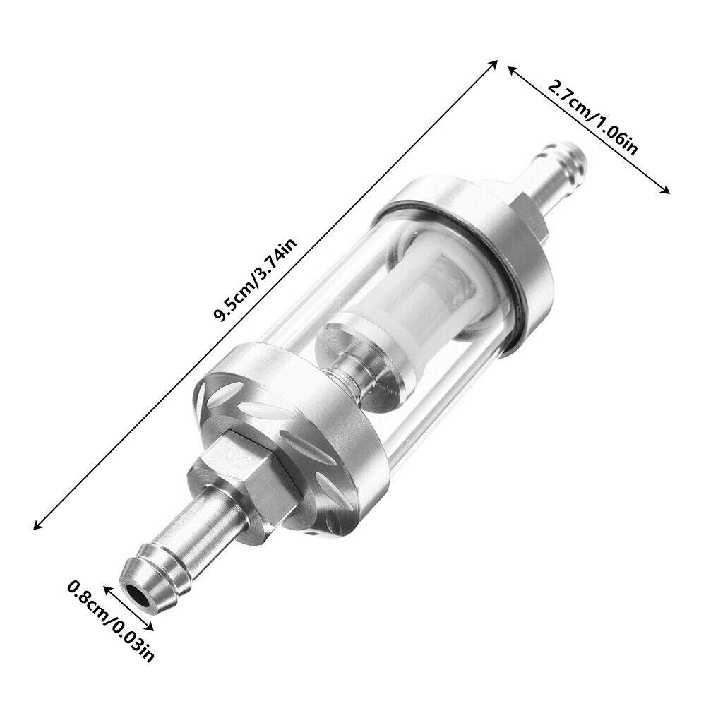 Buy 8mm 5/16'' Motorcycle Petrol Gas Fuel Inline Filter Universal for ...