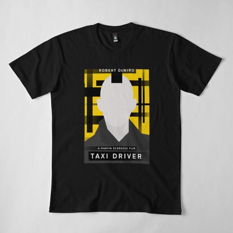Buy Men Premium Cotton Harajuku T-Shirt Taxi Driver Print Tees Funny ...