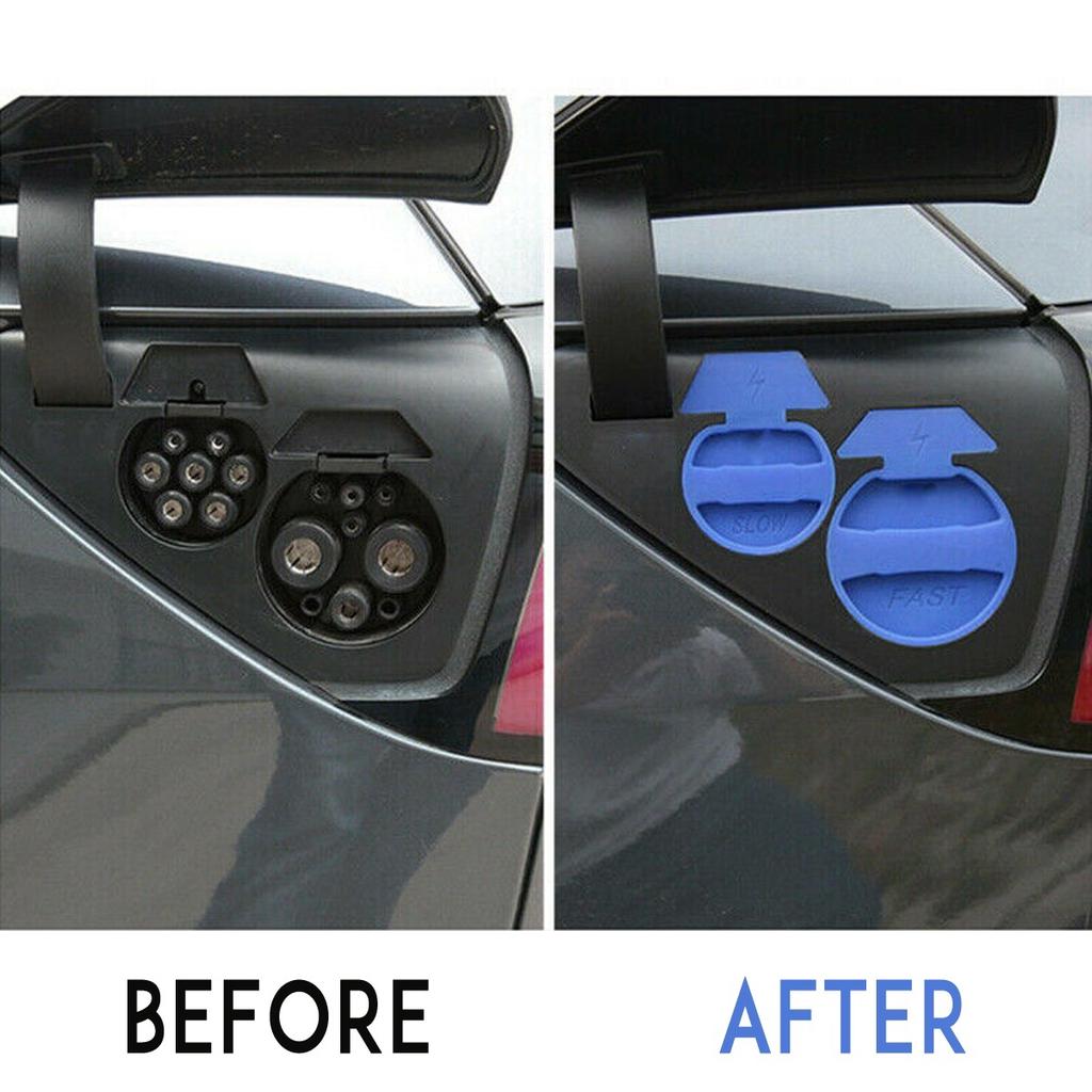 Buy 2pcs Charging Port Silicone Protective Waterproof Dust Cover Car ...