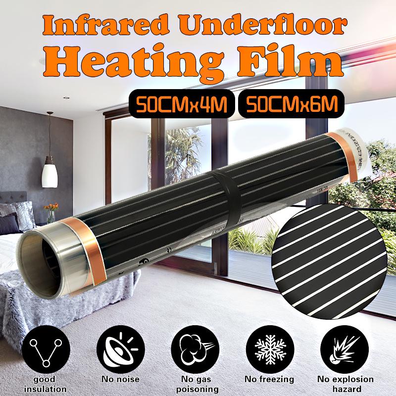 Buy 50cmx4m/50x6m Heater Film Heated Electric Home Floor Infrared ...