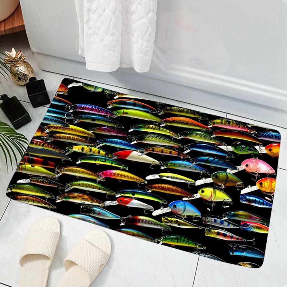 CLOOCL Hot Selling Model Fishing Lure Hard Bait House Doormat Decor 3D ...