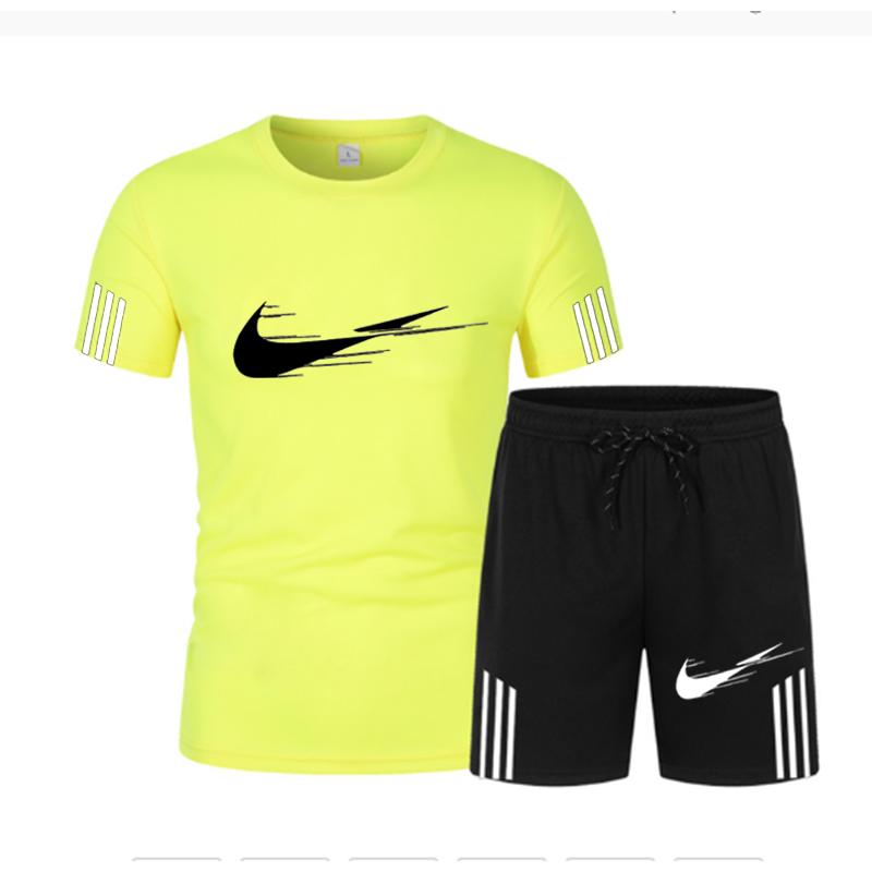 Buy Tracksuit Male Summer Clothes Sports Clothes Set Two Pieces T Shirt ...
