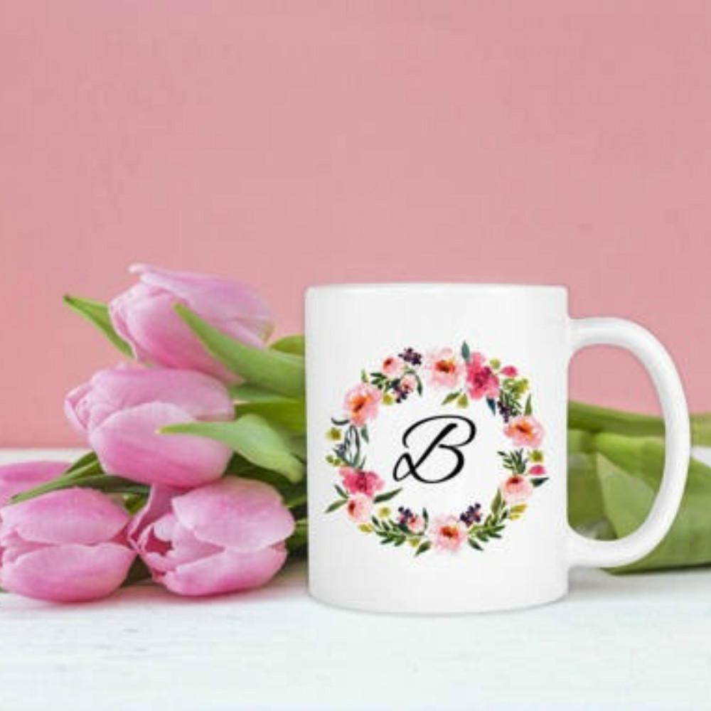Monogram Mug Personalized Mug Monogram Initial Bridesmaid Gift Teacher ...