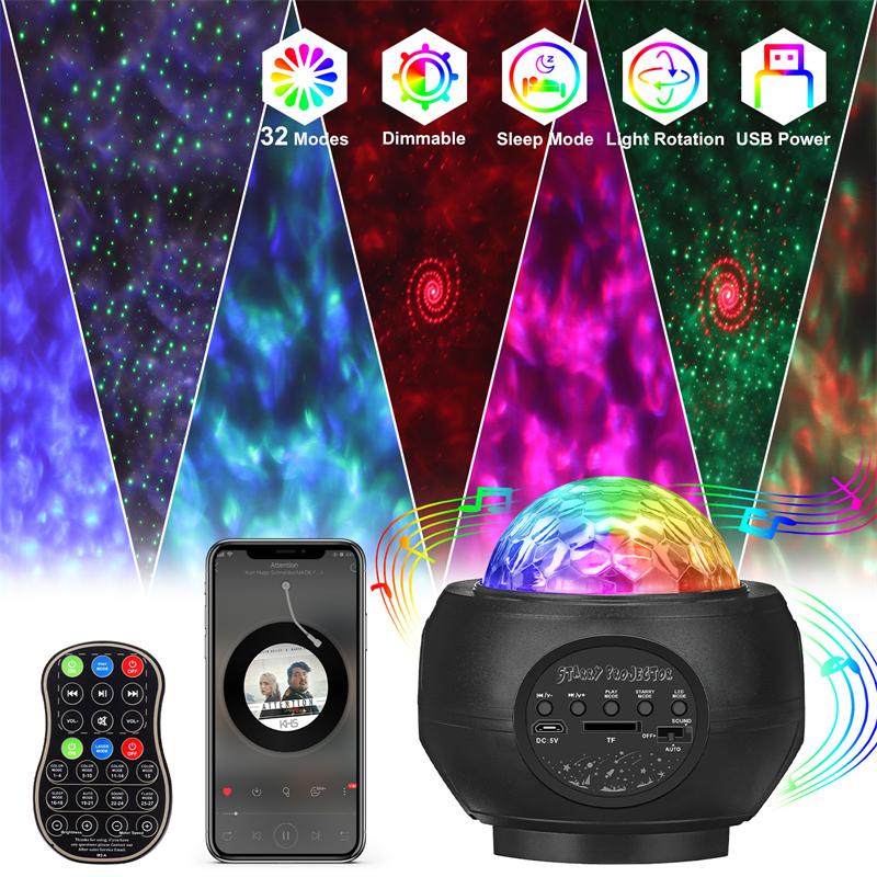 Satın alın LED Star Galaxy Projector Ocean Wave Night Light Room Decor ...