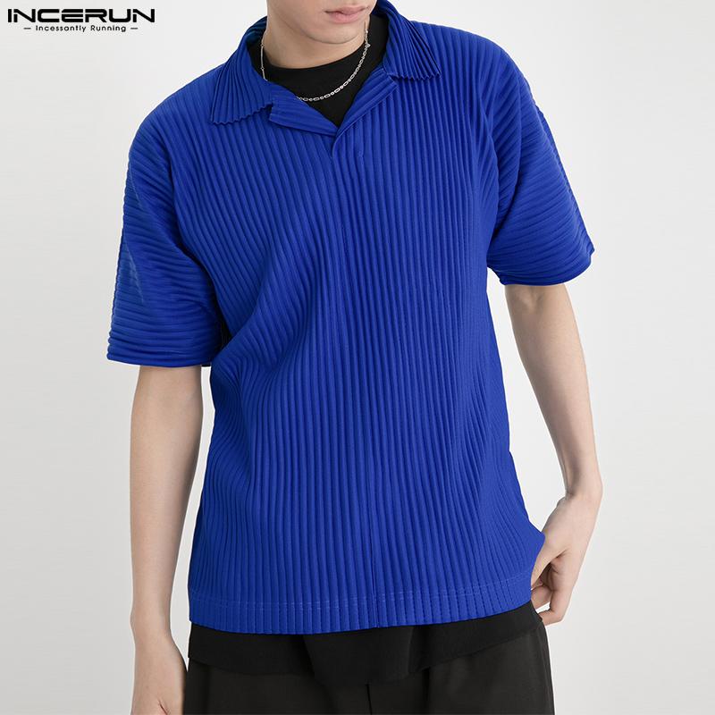 Kjøp INCERUN Summer Men Formal Short Sleeve T-shirts Clubwear Business ...
