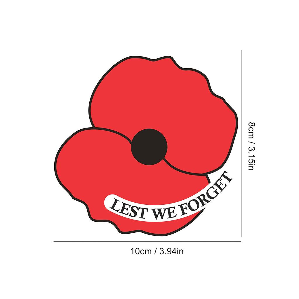 Buy Poppy Flower Sticker Self-adhesive Car Window Refrigerator Decal at ...