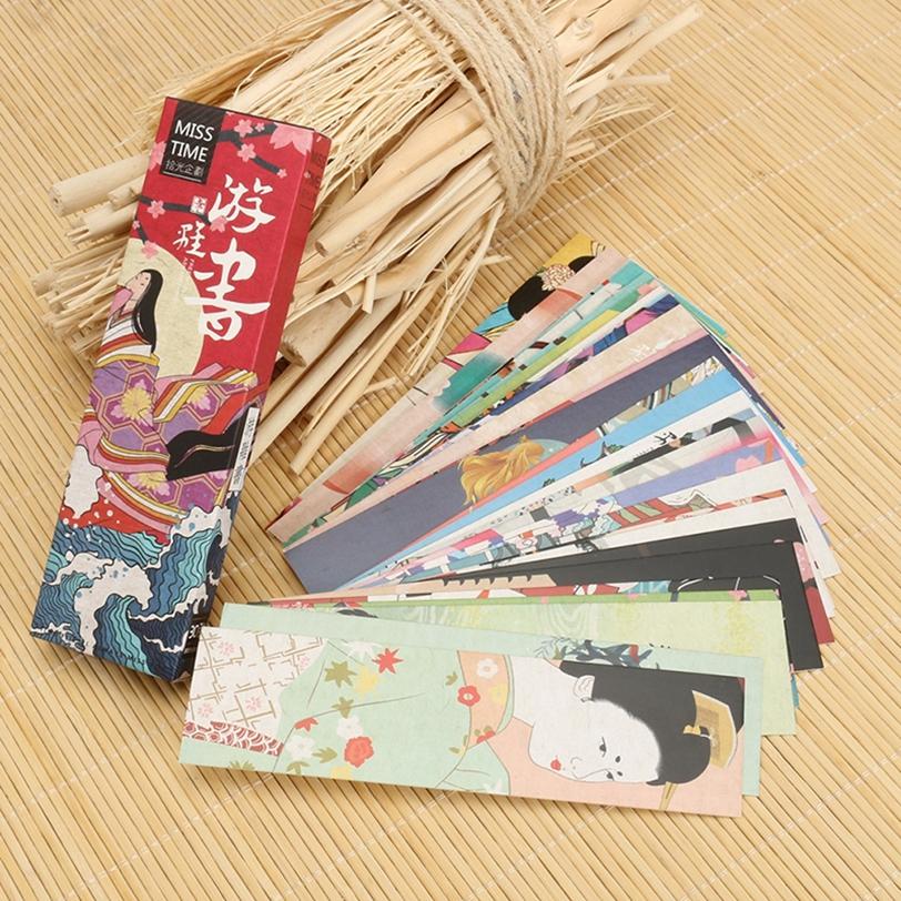 Buy 30pc/Box Japanese Style Bookmark Book Mark Page Magazine Note Label ...