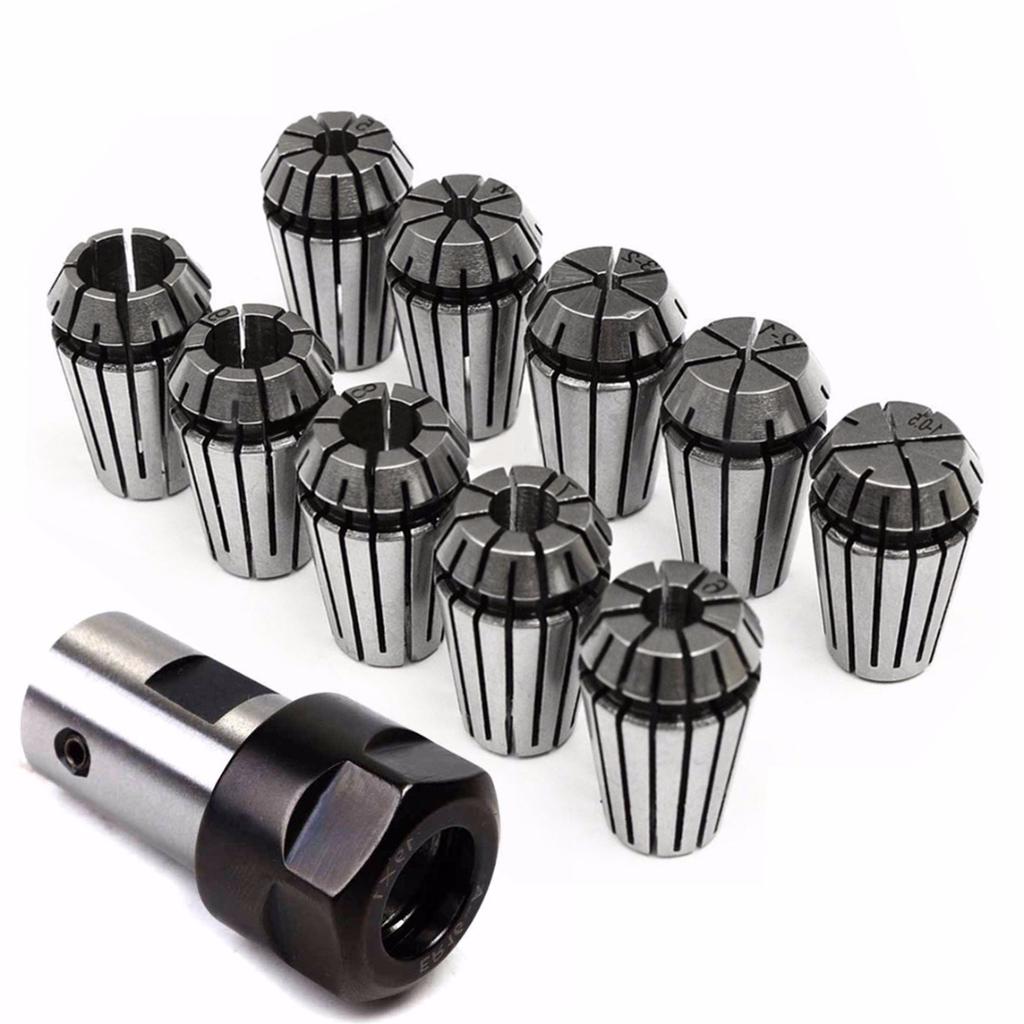 10Pcs Er16 Spring Collet + Motor Shaft 8Mm Extension Rod Holder Cnc ...
