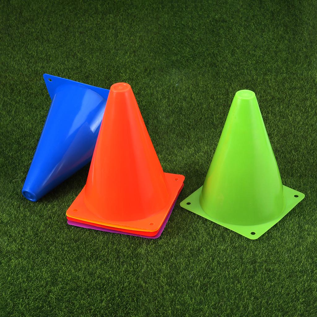 Buy 6PCS Assorted Colors Multi-purpose Plastic Cone Physical Education ...