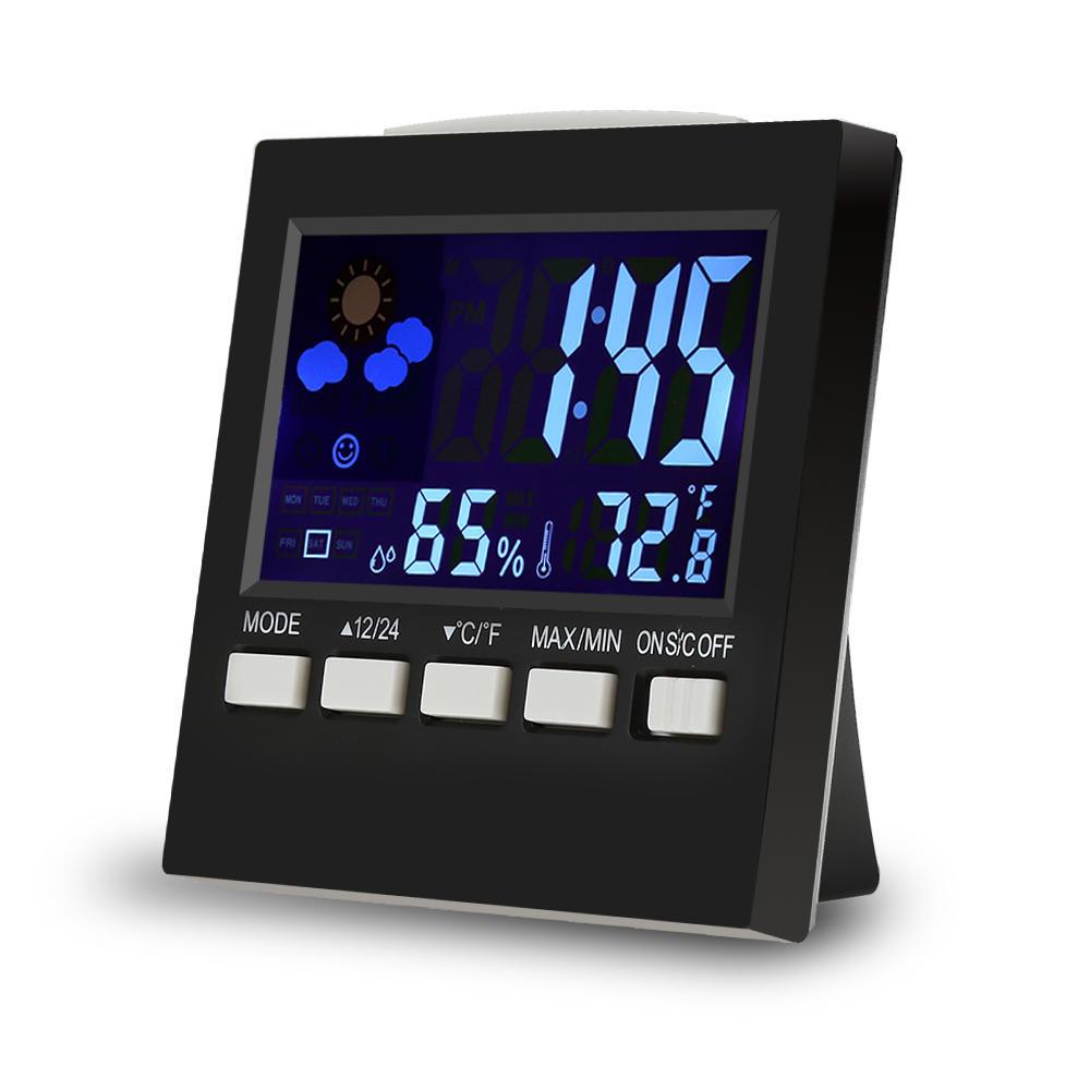 Buy LCD Digital Electronic Temperature Humidity Meter Clock Weather ...