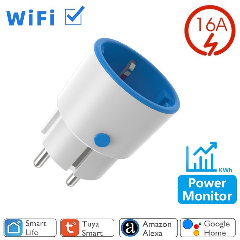 Buy 16A EU Plug WIFI Wireless Remote Socket Smart Timer Plug Tuya Smart ...