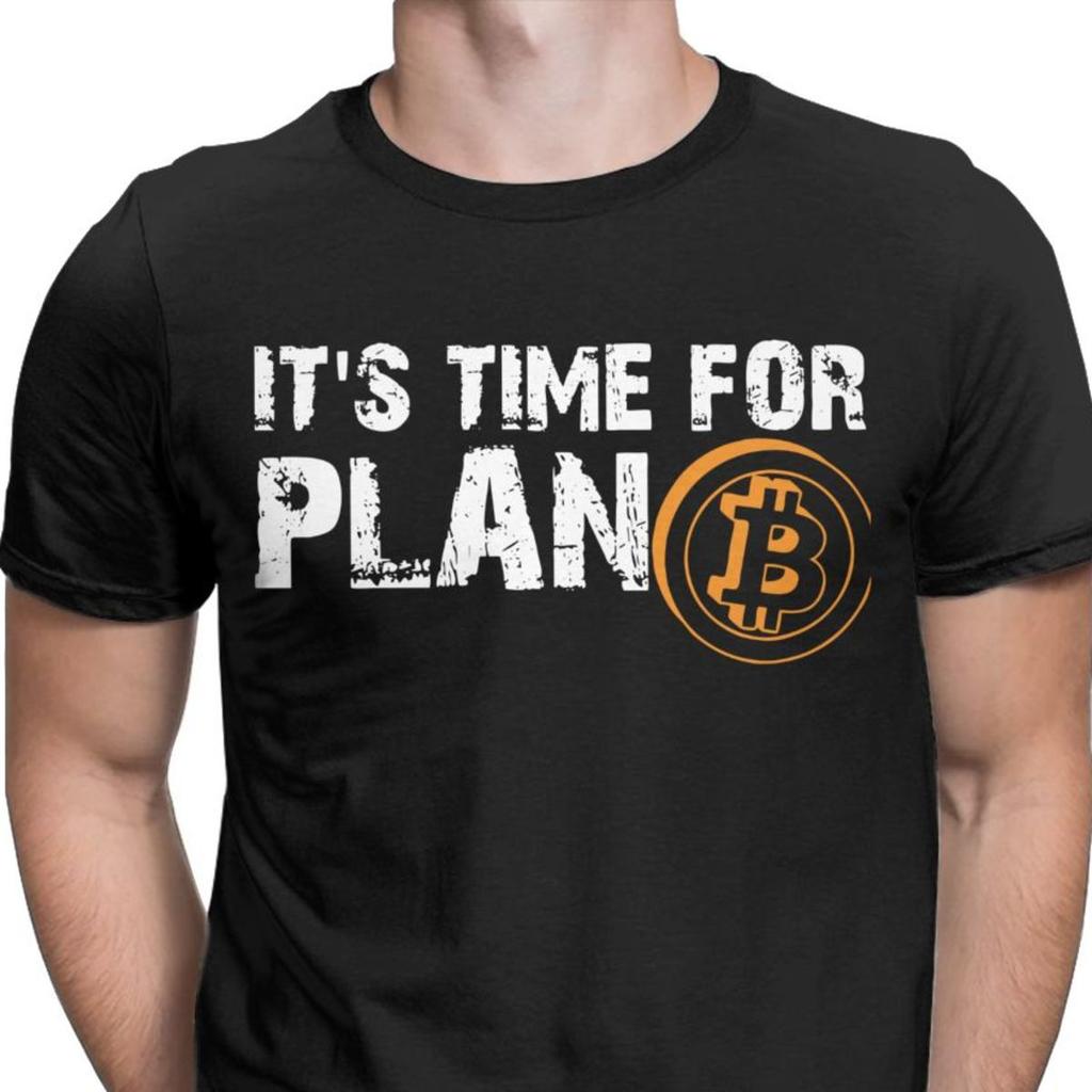 Buy Men's It's Time For Plan B Bitcoin Btc Crypto Currency T Shirts ...