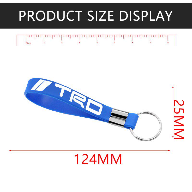 Buy 1 Pcs Metal Silicone Luminous TRD Badge Car Key Ring Keychain for ...
