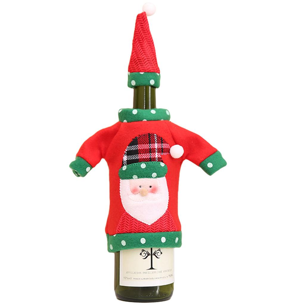 Buy Santa Claus Wine Bottle Cover Gift Santa Sack Bottle Hold Bag ...