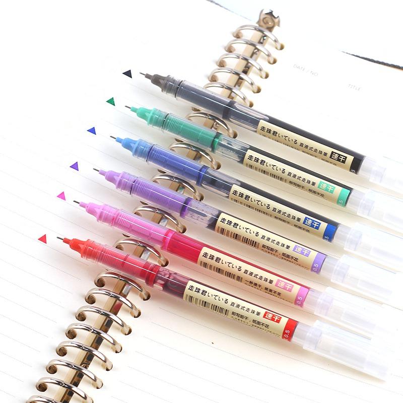 Buy 6pcs Jumbo Gel Ink Color Pens Set 0.5mm Ballpoint Quick Dry Roller ...