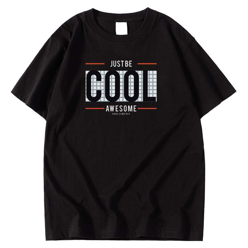 Buy Simple Style Cool Letter Printing Male T Shirts Spring Summer ...