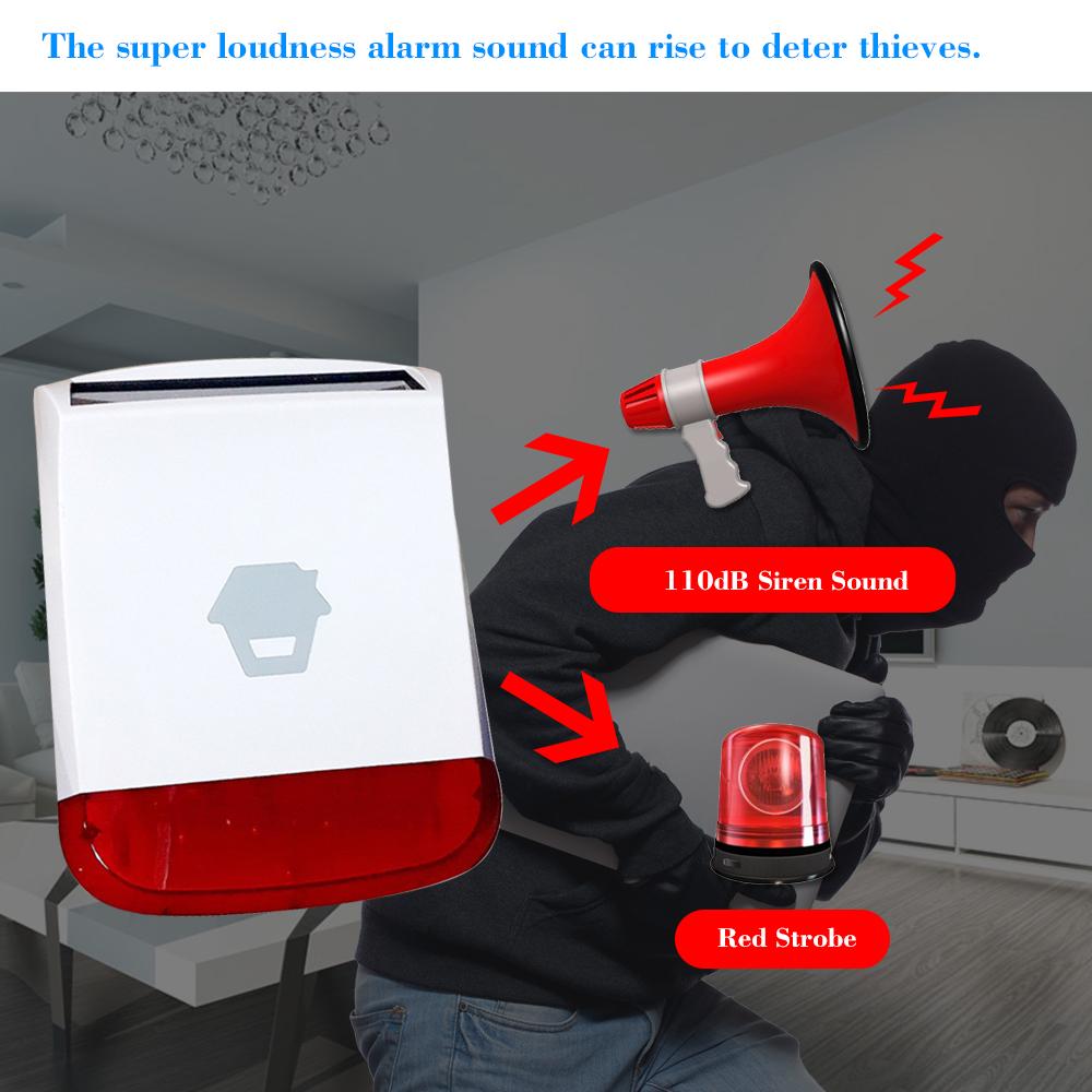 Buy Chuango 315MHz Wireless Sound Strobe Siren Flash Light Alarm ...