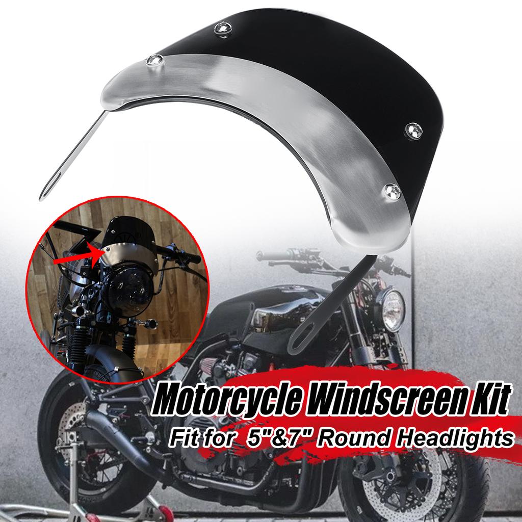 Buy Universal Windscreen Fitting for 5"%267"Round Headlights Motorcycle ...