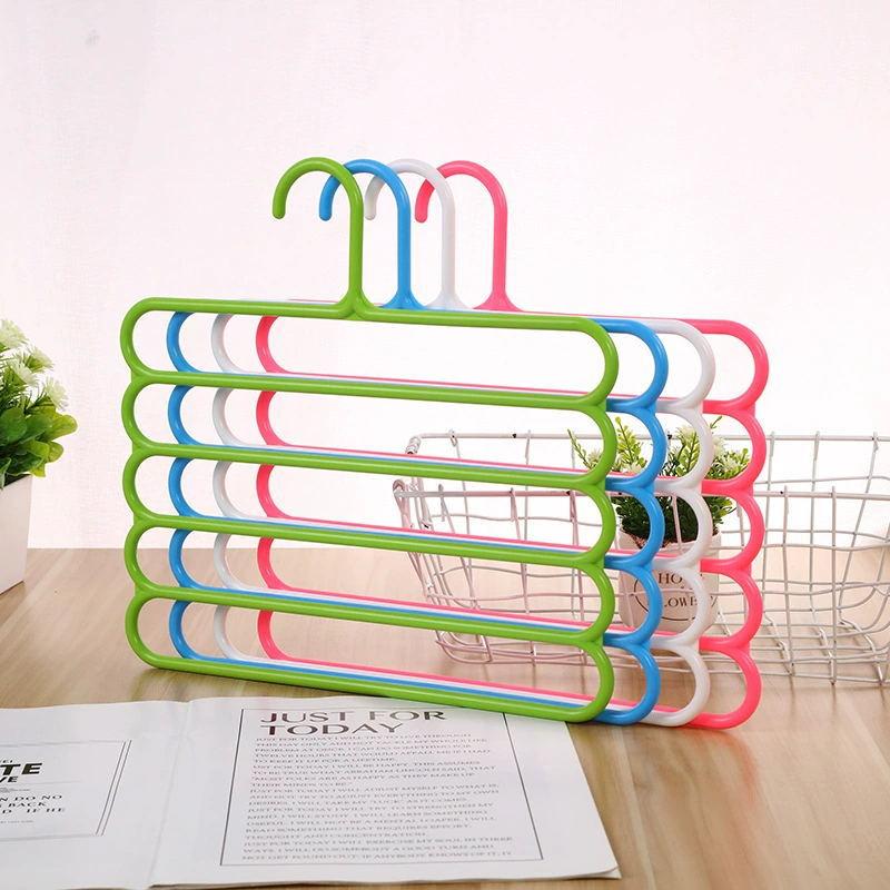 Multifunctional five-layer pants rack Household Storage Closet Drying ...