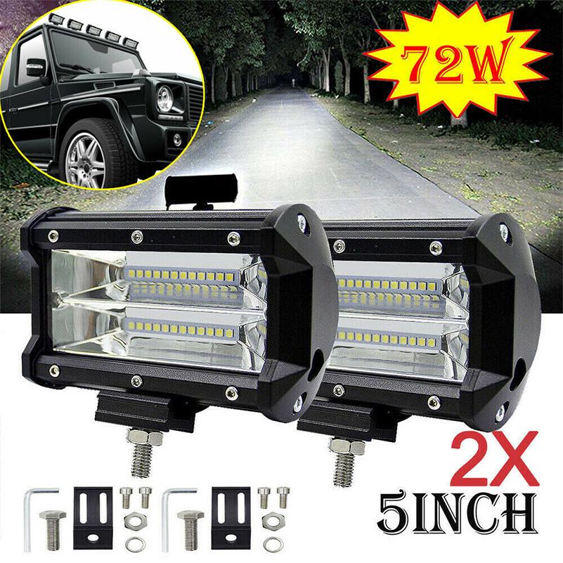 Buy 5 Inch 72W Two Rows LED Light Bar Modified Off-road Lights Roof ...