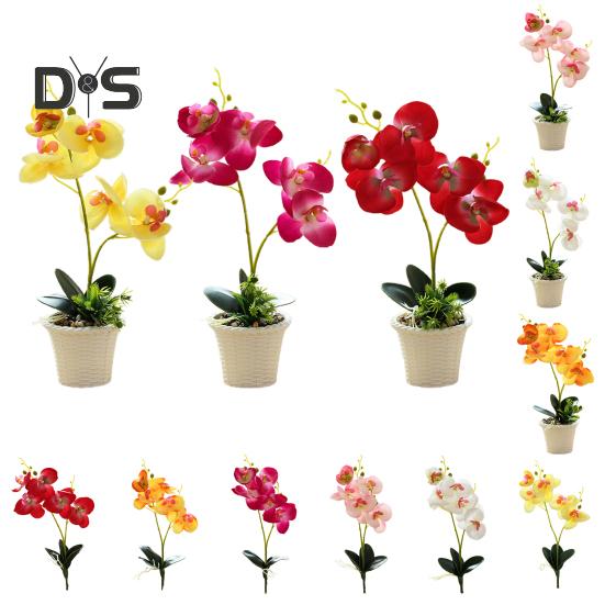 Buy 1Pc Ornamental Artificial Potted Plant Clear Texture Plastic Table ...