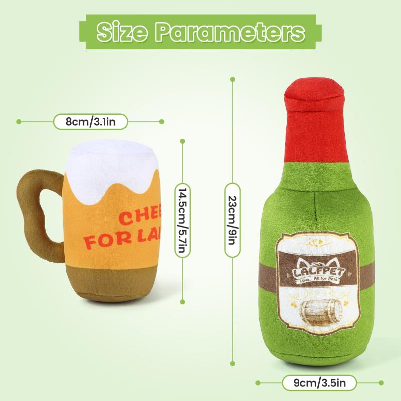 Buy Soft Squeaky Plush Dog Toys Funny Wine Glass Wine Bottle Design ...