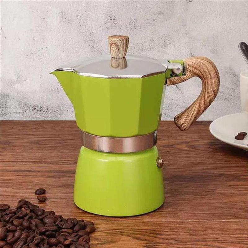 Moka Pot Octagonal Pot Italian Coffee Pot Hand Brewing Percolator Caffe ...