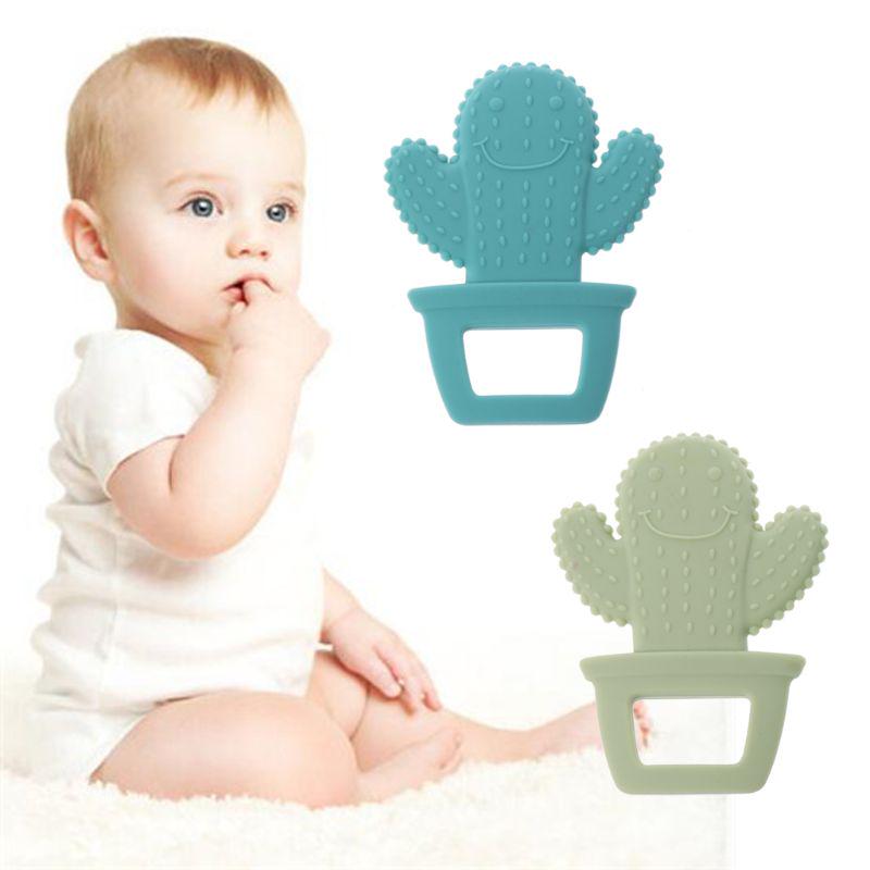 Buy Cute Cactus Baby Teether Pacifier Teething Nursing Silicone BPA ...