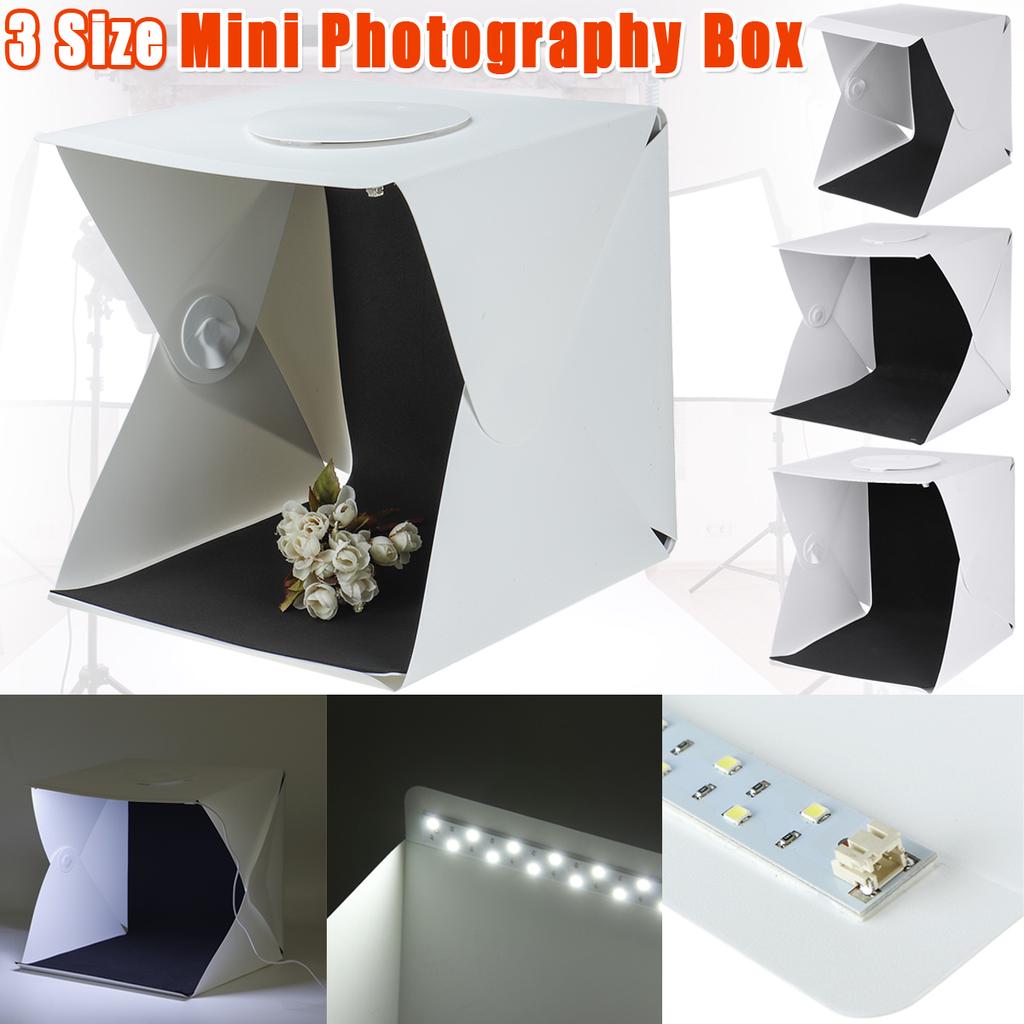 Buy Mini Folding Lightbox Photography Studio Softbox LED Light Soft Box ...