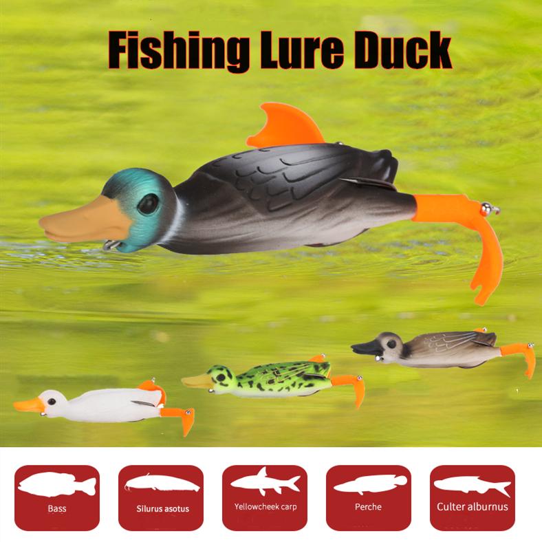 Buy 10CM 3D Bionic Duck Design Fishing Bait Fish Lure Swimming Decoy ...