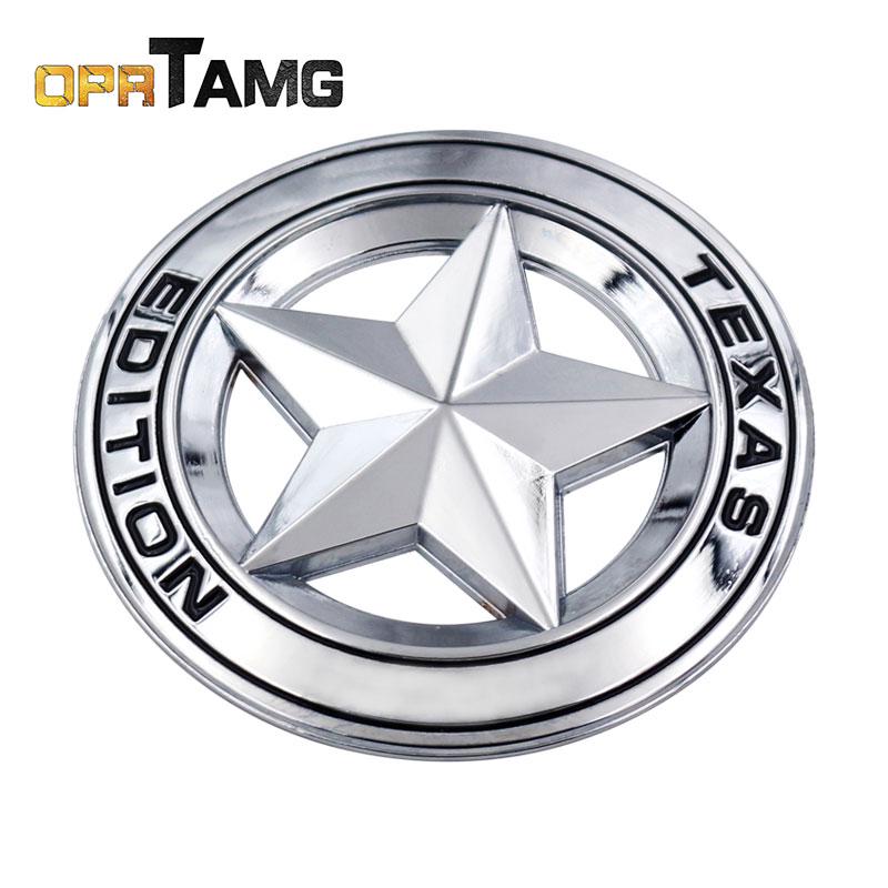Buy Metal TEXAS High QualityShield Pentagram 3D Emblem Badge Car ...